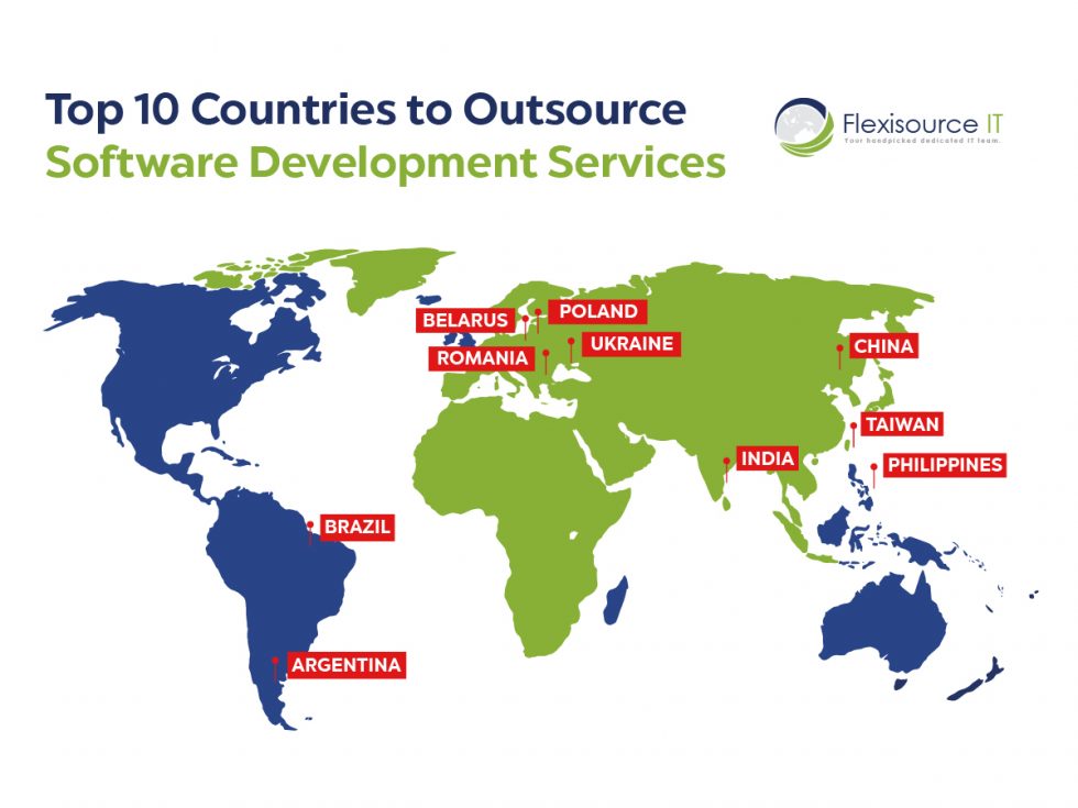 10 Countries to Outsource Software Development Services - Flexisource