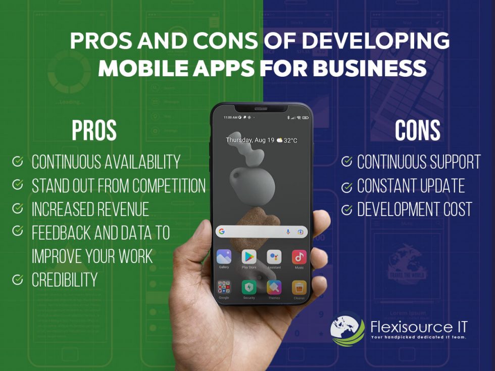 Pros and Cons of Developing Mobile Apps for Business - Flexisource